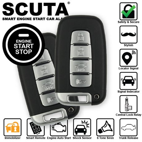 Buy SCUTA Fully Keyless Entry Intelligent Smart Alarm System with Push ...